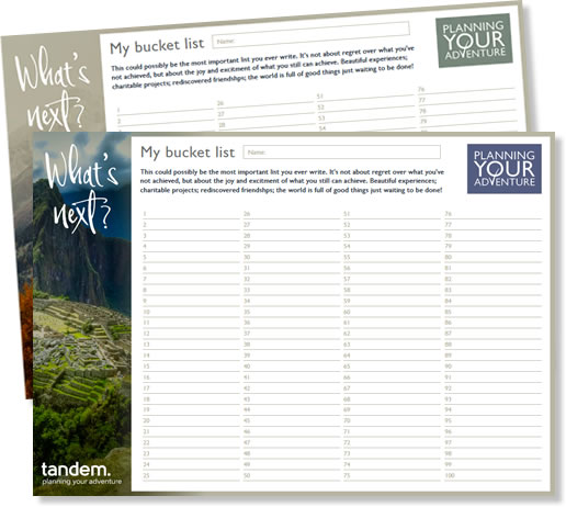 Bucket list template CreativeAdviser